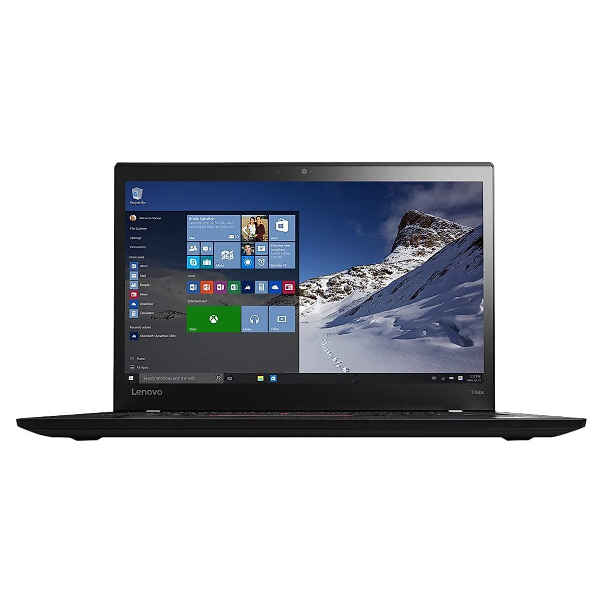 Lenovo T460s Ultrabook 20F9003CUS (14 inches Display, Intel i7-6600U 2.6GHz, 8GB RAM, 256GB SSD, Webcam, Backlit Keyboard, Fingerprint Reader, Windows 10 Pro) (Renewed)