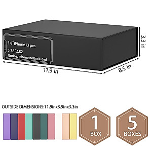 Black Gift Box 11.9" x 8.5" x 3.3" with Magnetic Closure Lid Gift Box for Presents,Bridesmaid Gifts Box,Cute Box,Birthday Gift box,Luxury for Gift Packaging, Magnetic Gift Box for Wrapping Gifts