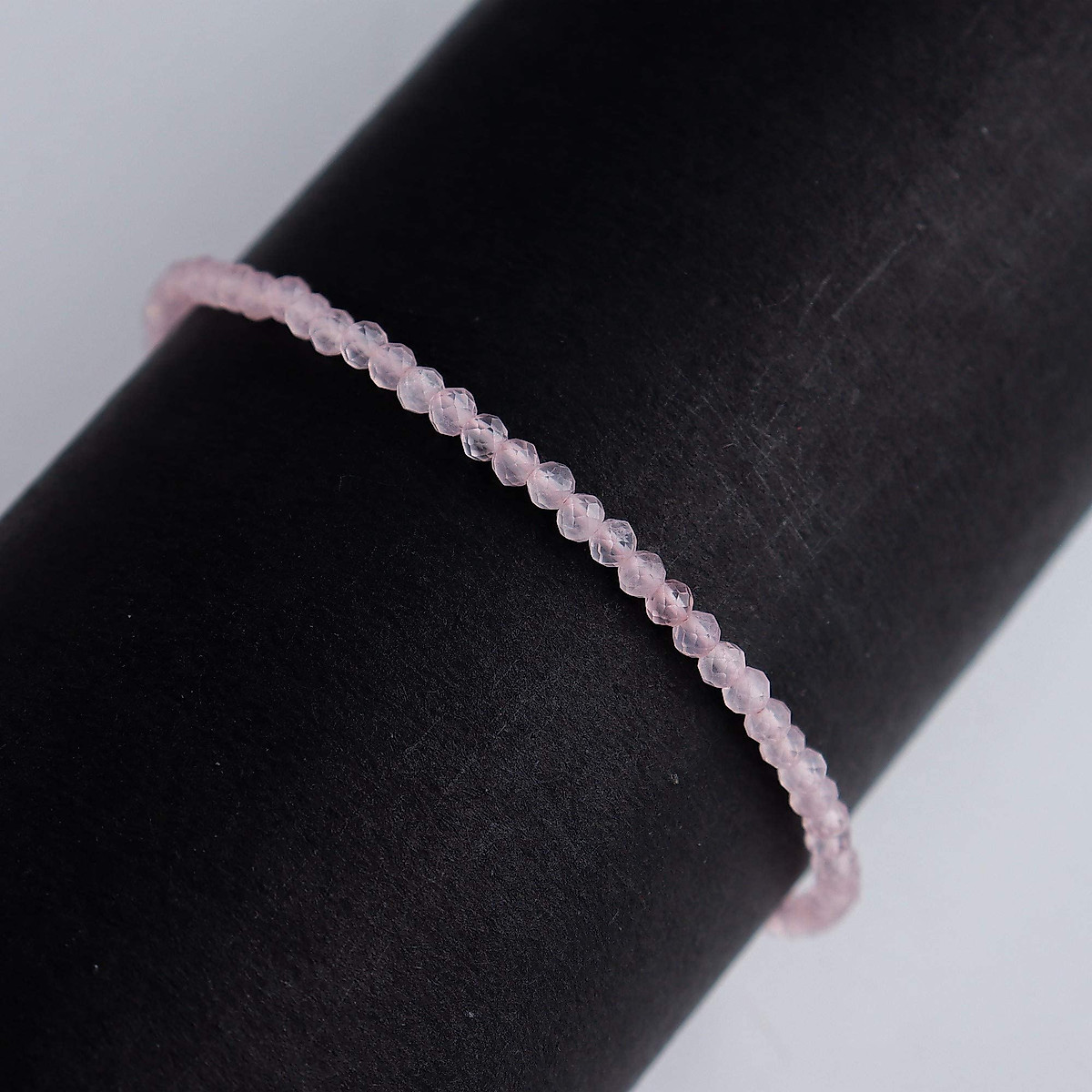 OdrillionGems Natural Rose Quartz Gemstones Bolo Bracelet, Micro-Faceted Beads, Healing Crystals, 925 Sterling Silver, Handmade, Birthstones, Adjustable Slider, Women Jewelry, Valentine Gifts, 10"