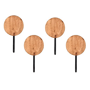 BHAVATU Robe and Towel Hooks Set of 4 Decorative Wall Hook Boho Key Holder Wall Hooks Coat Hooks Towel Hooks for Bathrooms (2.5" x 2" x 4.5") (Set of 4)