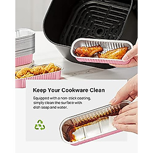 Kootek Mini Loaf Pans with Lids, 50 Pack Disposable Rectangle Mini Aluminum Foil Cake Pans Tins for Baking Mini Loaf Brownie Bread Cake Ramekins