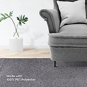 Furnish my Place Grey 3' x 5' Solid Color Rug Made in USA