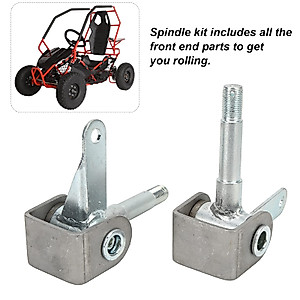 4.5Inx5/8In 2Pcs Right Left Spindle Bracket Set,Steering Strut Knuckle Spindle Bracket Set Steel Alloy Spindle Bracket Set For Go Kart Accessories Steel Alloy Spindle Bracket Set Strut Knuckle