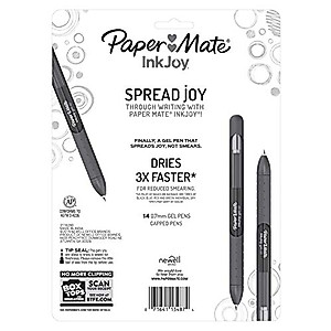 Paper Mate InkJoy Gel Pens, Medium Point (0.7mm), Assorted Colors, Capped, 14 Count