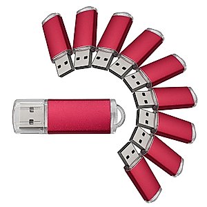 VICFUN 10pcs 4GB USB Flash Drive 4G USB Drive USB 2.0 USB Thumb Drive-Red