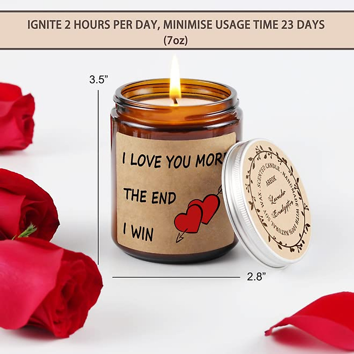 Gifts for Wife Mothers Day Gifts from Husband, Birthday Gifts for Her Wife - Mothers Day Romantic Gifts for Her Wife Girlfriend, I Love You Anniversary Ideas Gifts for Her, Lavender Scented Soy Candle