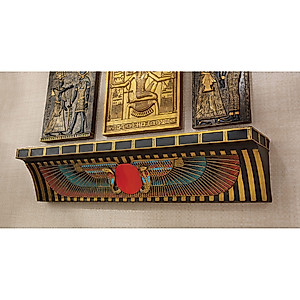 Design Toscano Egyptian Ur-Uatchi Ceremonial Offering Wall Display Shelf, Full Color