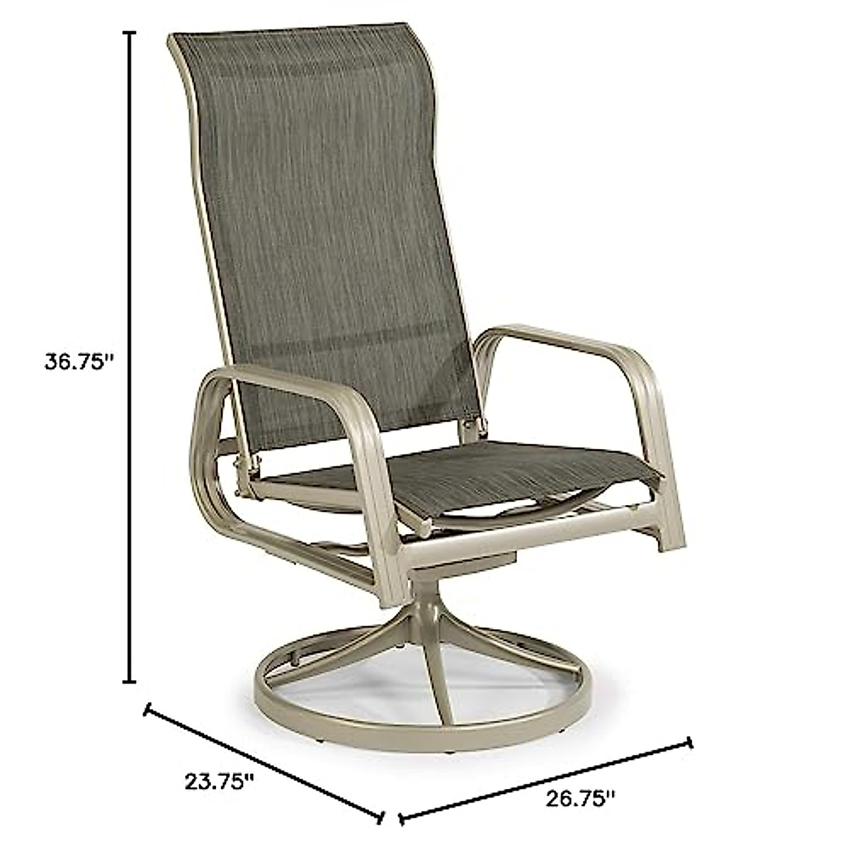 Homestyles Captiva Gray Outdoor Swivel Rocking Chair