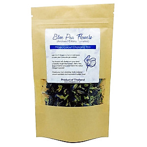 GOOD ACTIVE Dried Blue Butterfly Pea Flower Clitoria ternatea Herbs Herbal Healthy Tea Drink Recipes Food Coloring Antioxidants Aging Wrinkles 2lbs, wholesales Bulk Buy