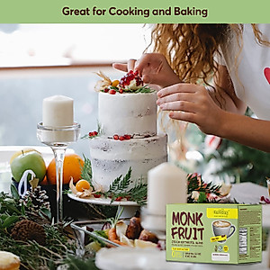 ONETANG Classic Monk Fruit Sweetener with Erythritol- White Sugar Substitute, Zero Calorie, Keto Diet Friendly, Zero Net Carbs, Zero Glycemic, Baking, Extract, Sugar Replacement 7.05 oz（100 count）