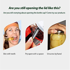 Warncode Jar Opener - 2023 NEW Adjustable Multifunctional Stainless Steel Can Opener, Jar Opener for Weak Hands,Longer Handheld Bottle Opener for Any-Size lids (7.7 in,1PC)