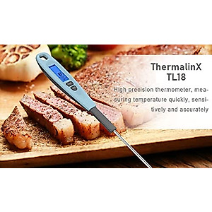 ThermalinX Digital Meat Thermometer for Grilling, Instant Read Food Thermometer with Backlight for Grill, Cooking, Oil Deep Fry, BBQ, Candy and Roast