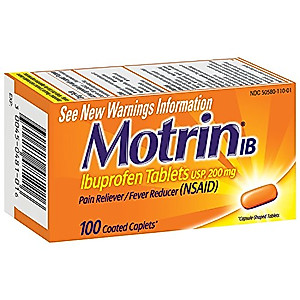 Motrin IB Ibuprofen USP, 200 mg, 100 Count