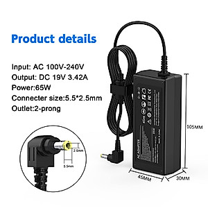 19V 65W AC DC Adapter Charger Compatible with JBL Boombox Portable Bluetooth Waterproof Speaker BL Xtreme Xtreme 2 JBL Boombox Portable Wireless Speaker (Black, Blue, Red) Power Supply Cord