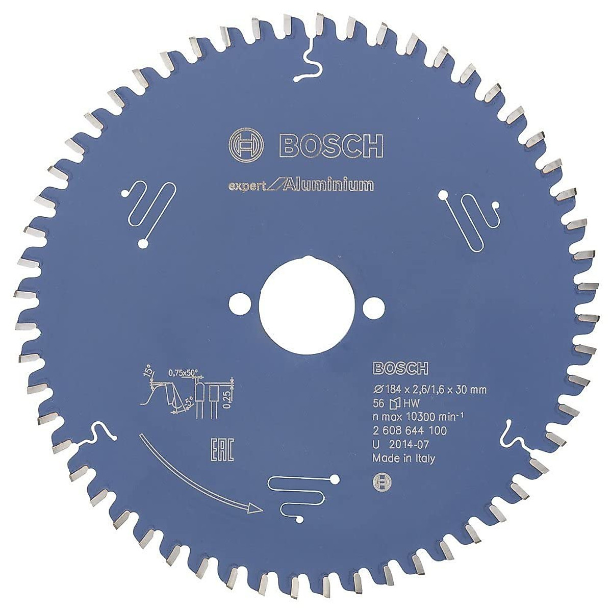 Bosch 2608644100 Circular Saw Blade "Top Precision" Exalh 7.24inx30mm 56T