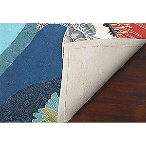 Liora Manne Ravella Indoor Outdoor Rug - Nautical Rug, Sea Life & Ocean Theme Decor, Comfortable & Durable, UV Stabilized, Stain Resistant Rug, Akumal, 2' x 3'