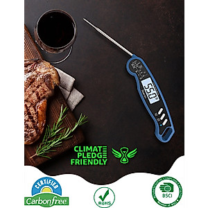 Searon Meat Thermometer,Calibration Feature Digital Food Thermometer with Instant Read Out,Backlight and Waterproof,Kitchen Thermometer for BBQ Grilling, Smoker, Baking Turkey