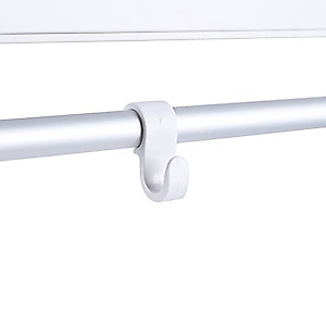 Headery Invisible Folding Wall Mounted Clothes Drying Rack Hanger,Space Saving Laundry Drying Rack,Collapsible Wall Mounted Hanger with 7 Drying Rods and 4 Movable Hooks