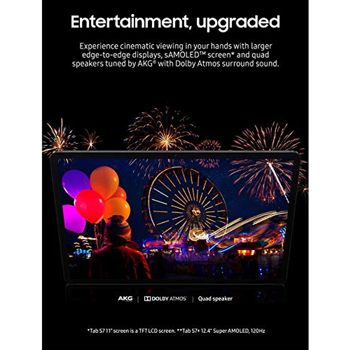 SAMSUNG Galaxy Tab S7 Wi-Fi, Mystic Black - 512GB (Renewed)