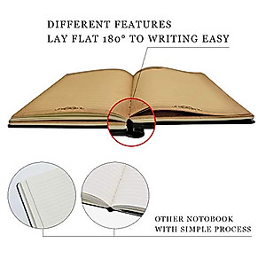 Leather Journal Writing Notebook - Antique Handmade Leather Daily Notepad Sketchbook, Elephant Gift For Men & Women, Travel Diary & Notebooks to Write in (Red, A6)