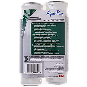 3M Aqua-Pure - 70020318526 AP1 Whole House Standard Sump Replacement Water Filter Drop-in Cartridge AP117NP, 5541731, 2 Per Case, 1-(Pack), Gray
