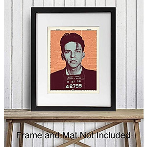 Frank Sinatra 8x10 Poster, Upcycled Dictionary Art Photo, Pop Art Home Decor - Modern Wall Art Print - Unique Contemporary Room Decorations for Living Room, Bedroom - Gift for Ole Blue Eyes Fans