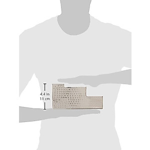 American Metalcraft HMBAR9 Hammered Stainless Steel Coffee Caddy, 4 Compartments, 8" x 4", Silver