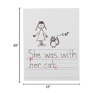 Really Good Stuff Jumbo Dry Erase Magnetic Draw and Write Page - 1 Sheet, 17" x 22" | for Whiteboard or Fridge, Classroom Essentials & Must Have | Home, School, & Office