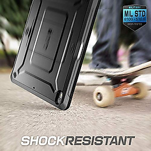 SUPCASE UB Pro Series Case for iPad Pro 11 2018 Release, Support Pencil Charging with Built-in Screen Protector Full-Body Rugged Kickstand Protective Case (Black)
