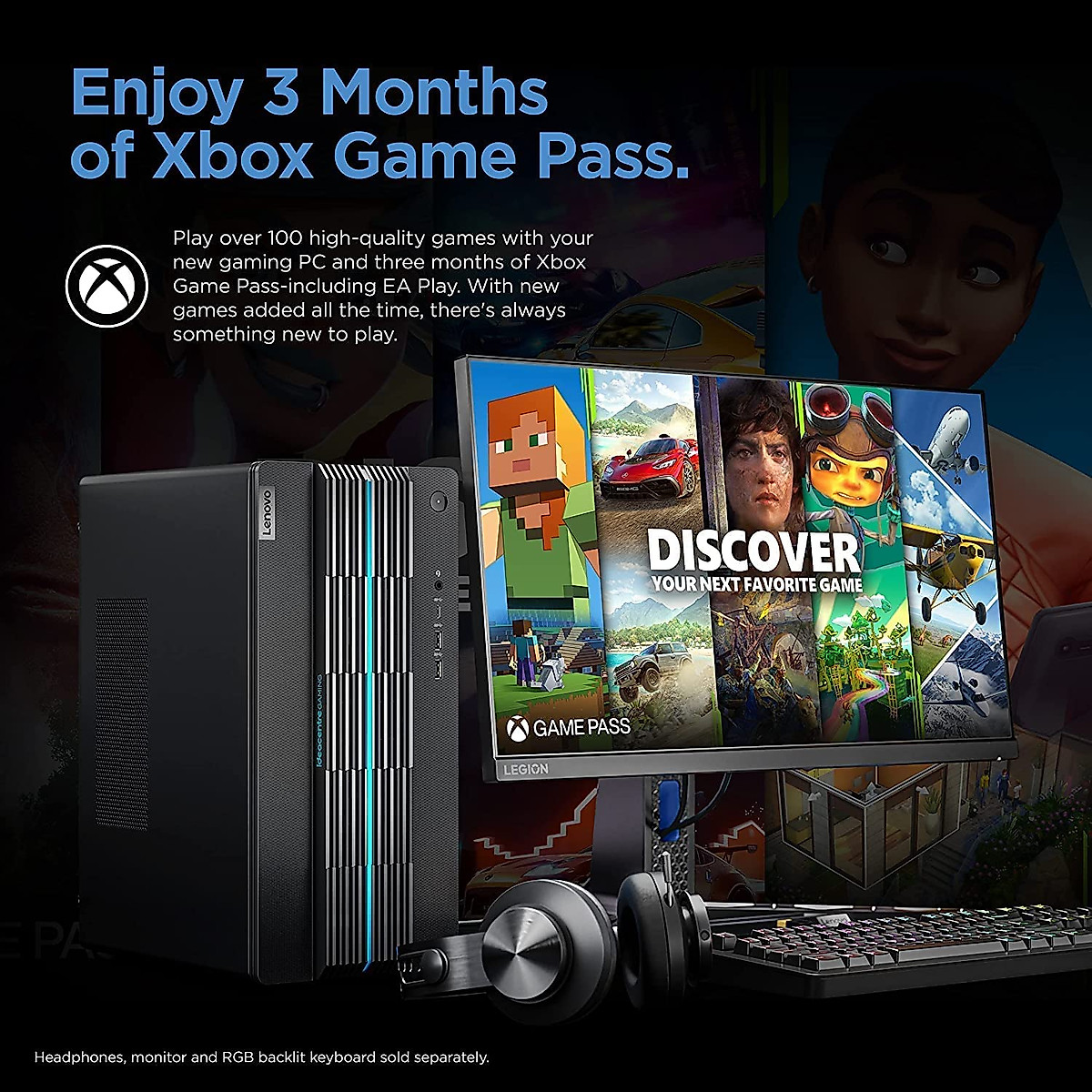 Lenovo 2023 IdeaCentre 5i Gaming Desktop PC, AMD Ryzen 7 5700G 8-Core(Up to 4.6GHz), GeForce RTX 3060, 64GB RAM 3200MHz, 2TB PCIe SSD + 2TB HDD, Keyboard & Mouse, Ethernet, WiFi 6, Bluetooth, Win11