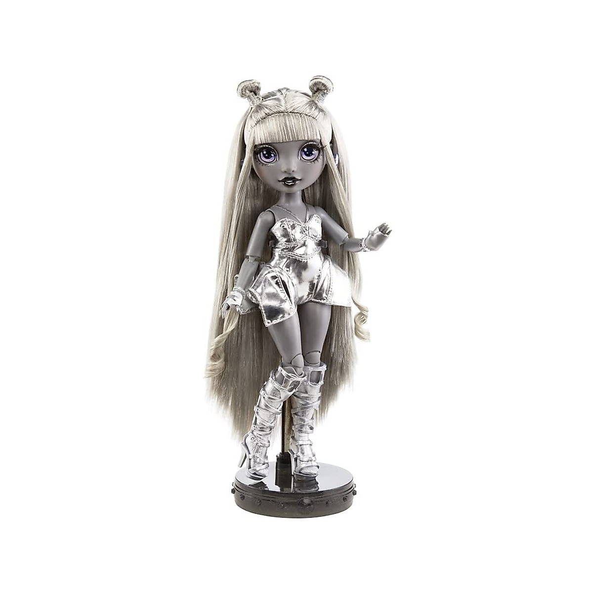 Rainbow High Shadow Series 1 Luna Madison- Grayscale Fashion Doll. 2 Metallic Grey Designer Outfits to Mix & Match, Great Gift for Kids 6-12 Years Old and Collectors