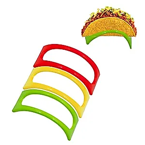 12 Pack Taco Holder, Taco Rack, Colorful Taco Stands, Microwave Safe Taco Shell Holders, Dishwasher and Grill Safe Taco Stand for Soft and Hard Shells,Taco Rack Stand for Dinner Party