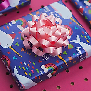 The Gift Wrap Company 12 Count Decorative Confetti Gift Bows, Medium, Pink