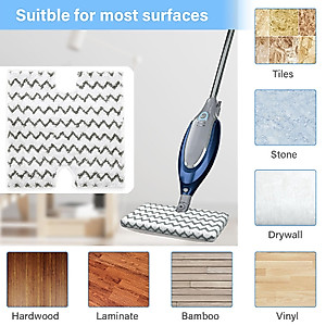 S3973D Steam Mop Replacement Pads for Shark Lift-Away Pro & Genius Steam Pocket Mop S3973 S3973D S5003D S3973WM S5001 S5002Q S5003A S5004 S5004W S6001W S6001WM S6002 S6002C,Part # P184WQ, 8 Pack