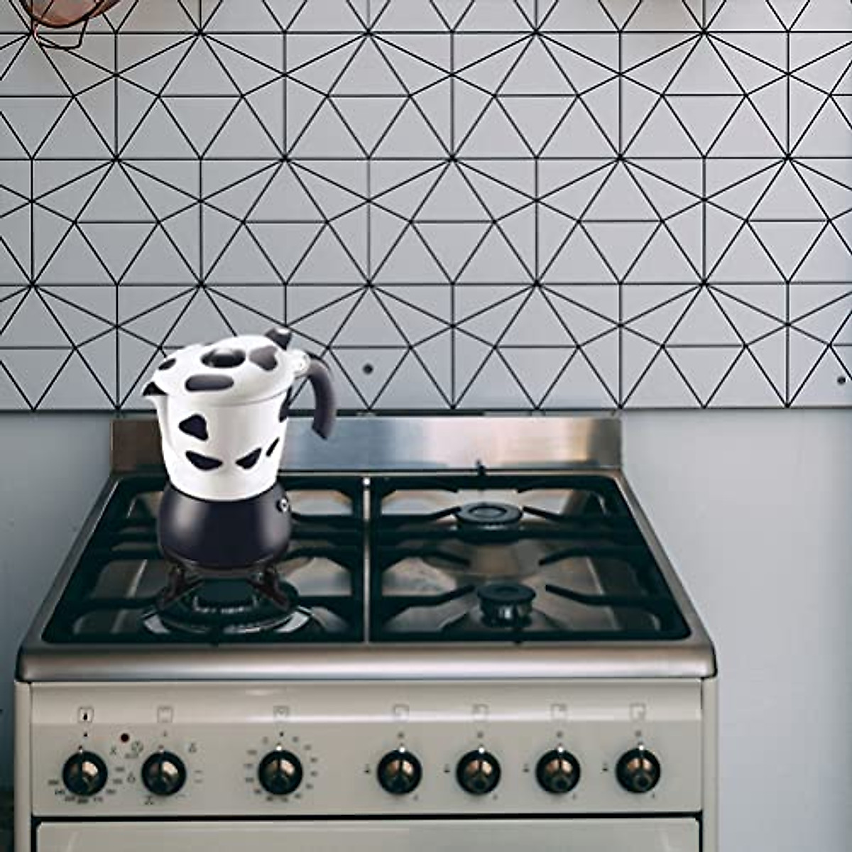 DECHOUS 2pcs Coffee Pot Shelf Stainless Iron Black Pot Holder Round Stove Pot Holder Gas Range Support Rack Stand for Kitchen