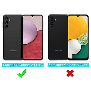 ONOLA Phone Case Compatible with Samsung Galaxy A14 5G with HD Screen Protector (2 Pack), Durable Shockproof 3-Layer Cover (WineRed Pink)