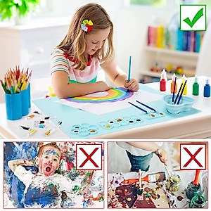 Silicone Craft Mat, Silicone Painting Mat for Resin Casting, 20"x16" Silicone Artist Mat with Cup for Painting, Craft, Watercolour, Clay and DIY