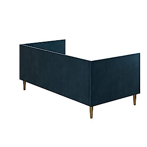 DHP Franklin Mid Century Upholstered, Twin Size, Blue Velvet Daybed