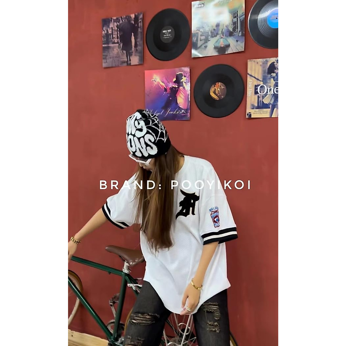 Pooyikoi Knitting Hat Men Women Quality Cap Warm Cap Harajuku Beanie Gothic Spider Pattern Wool Acrylic Y2k Knitted Hat Black Brown