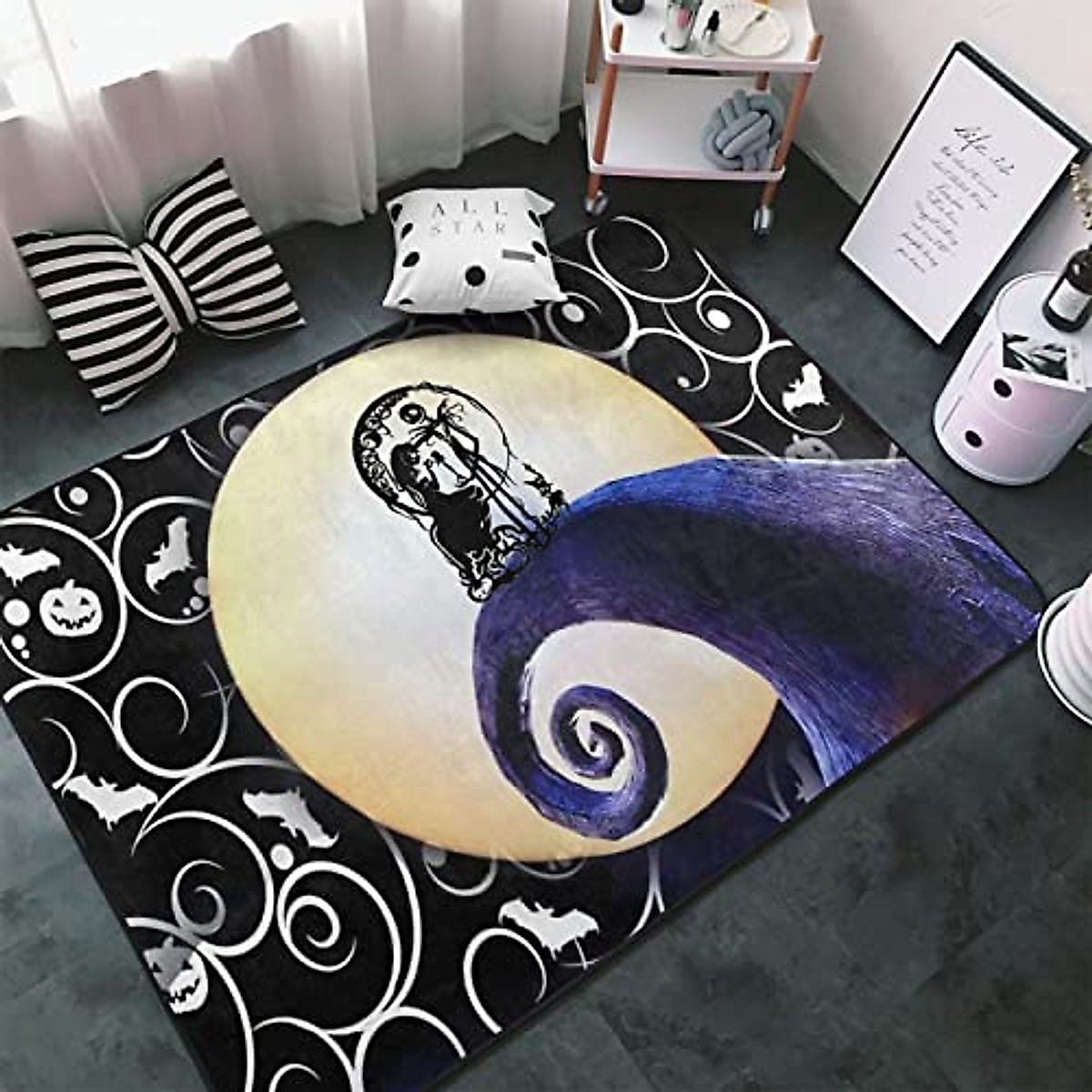 Halloween Christmas Carpet Area Rug Super Soft Carpets, for Bedroom Living Room Kids Room Decor , 60 X 39 in