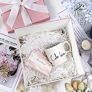 RUSPEPA Medium Birthday Gift Box with Lids, Ribbon and Tissue Paper, Collapsible Gift Box - 1 Pcs, 10x10x10 Inches, Pink