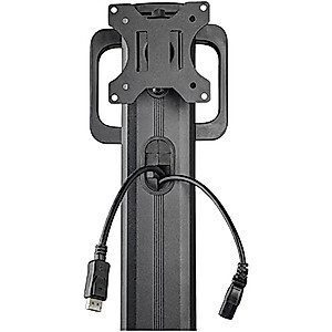 StarTech.com Mobile Workstation Cart with Monitor Mount, CPU/PC Holder, Keyboard Tray - Ergonomic Height Adjustable Desktop Cart - Rolling Mobile Standing Workstation on Wheels (WKSTNCART)