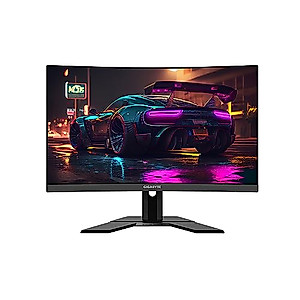 GIGABYTE G27QC A (27" 165Hz 1440P Curved Gaming Monitor, 2560 x 1440 VA 1500R Display, 1ms (MPRT) Response Time, 88% DCI-P3, HDR Ready, 1x Display Port 1.2)