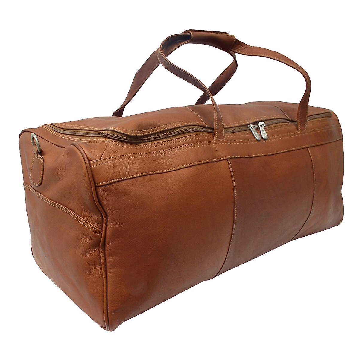 Piel Leather Traveler's Select Large Duffel Bag, Saddle, One Size