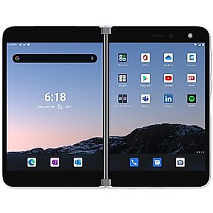 Microsoft Surface Duo 256GB AT&T Locked, Glacier (Renewed)