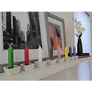 Wicca Wicks - 20 Black Candles | 4 inches Tall & 3/4 inch Diameter | Witchcraft Supplies for Your Personal Wiccan Altar, Spells, Charms & Rituals | Witchy Room Decor | Taper Candlesticks (Black)