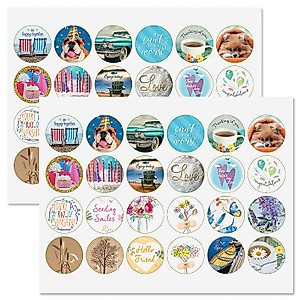 Current Modern Messages All Occasion Value Pack With Seals-40 Cards & Envelopes, Celebration, Get Well, Sympathy, Birthday, Holiday, & Thinking of You Variety, Large 5" x 7" Assortment, 20 Design Set