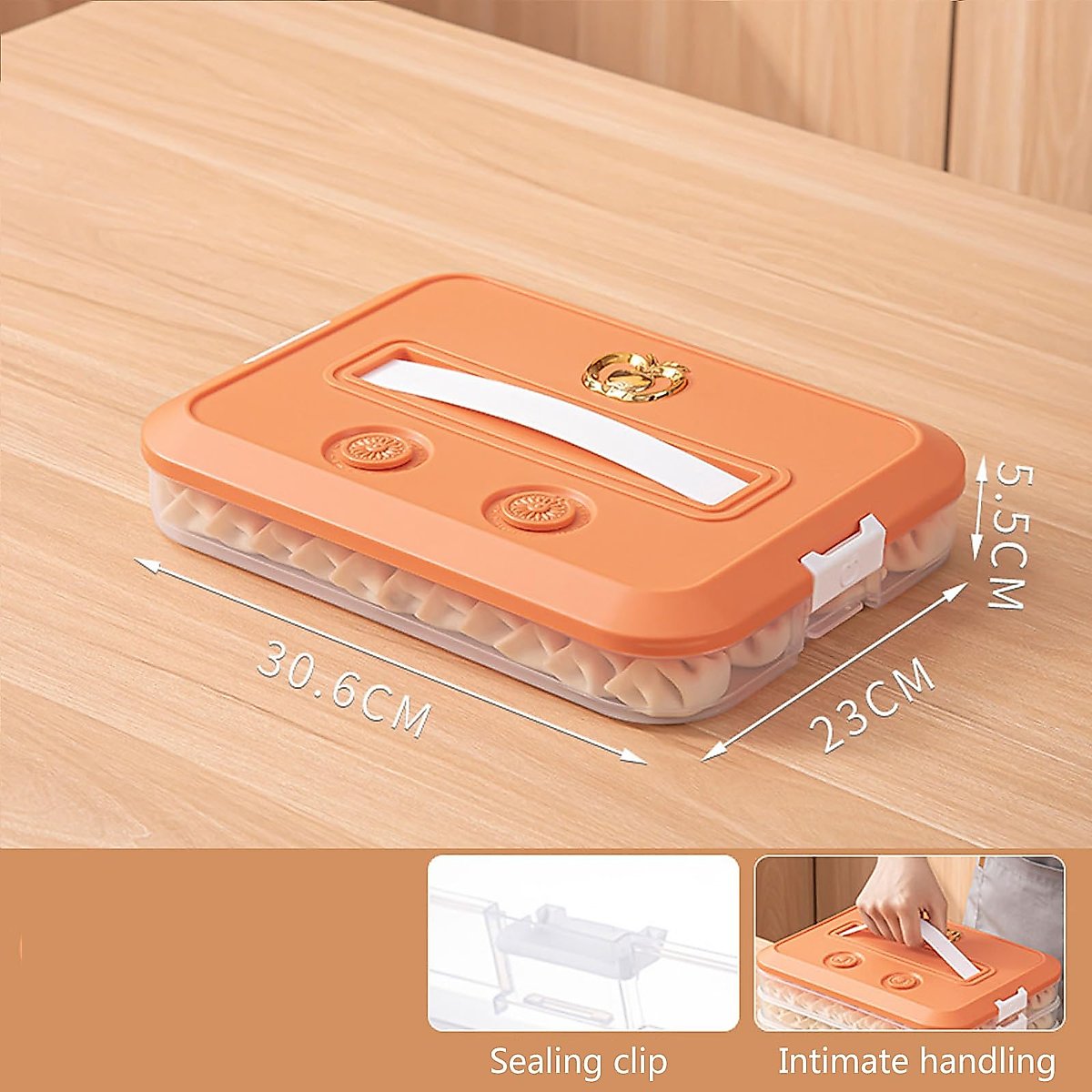 3 4 Layer Storage Box Food Containers Holder With Lid Refrigerator Froze Dumpling Storage Box