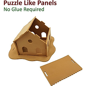 4E's Novelty Make 6 Foam Gingerbread House Kit Crafts (6 Pack) Bulk Christmas Crafts for Kids - DIY Holiday Activity Arts and Crafts