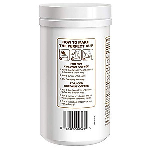 CAcafe Coconut Coffee, Coconut Infused Colombian Coffee, Creamy Drink Mix, Make Iced or Hot, Packed with Antioxidants, Natural Energy, and Stress Relief 19.05oz